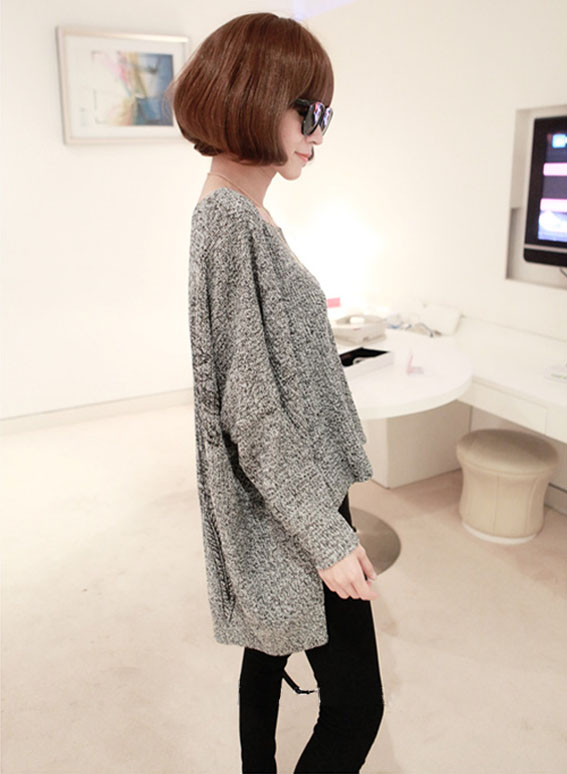 Gray Back Angel Wings Bat Sweater on Luulla